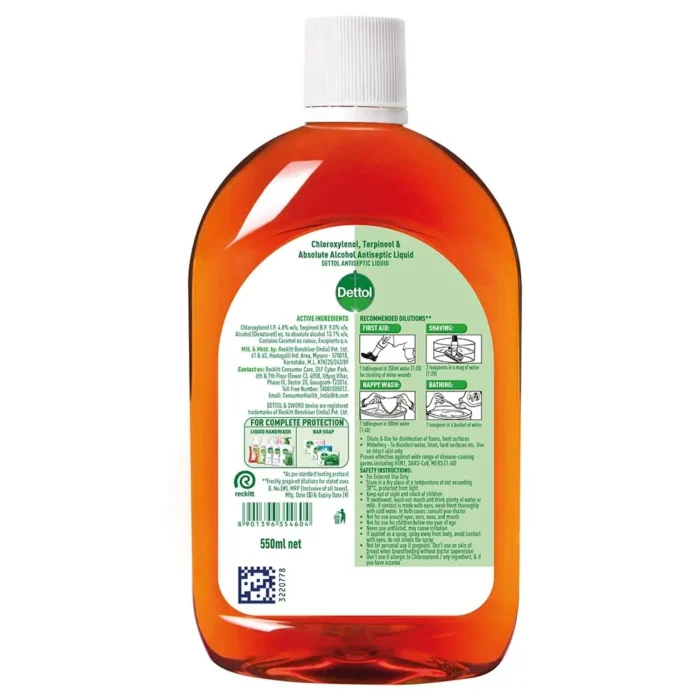 Dettol Antiseptic Liquid 550ml - First Aid & Hygiene - Medisoups